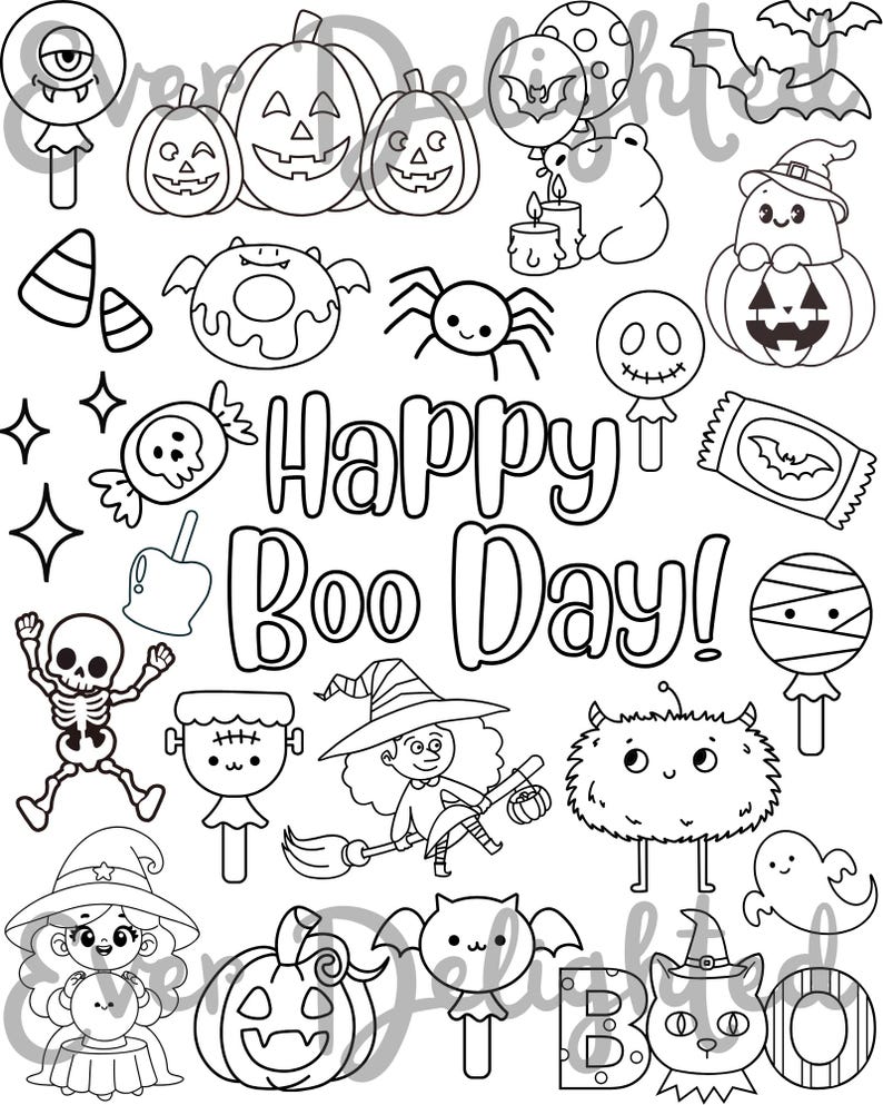 Coloring Page Halloween Themed, Printable Coloring Pages, Halloween ...