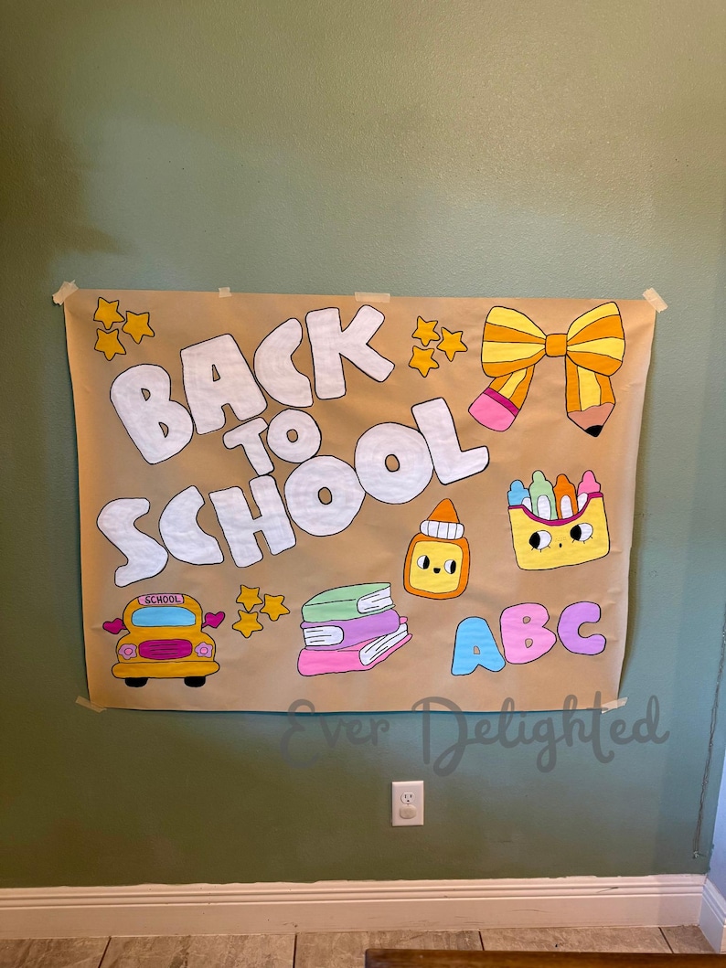 Custom Hand Painted Back to School Banner: Classroom Decor - Etsy