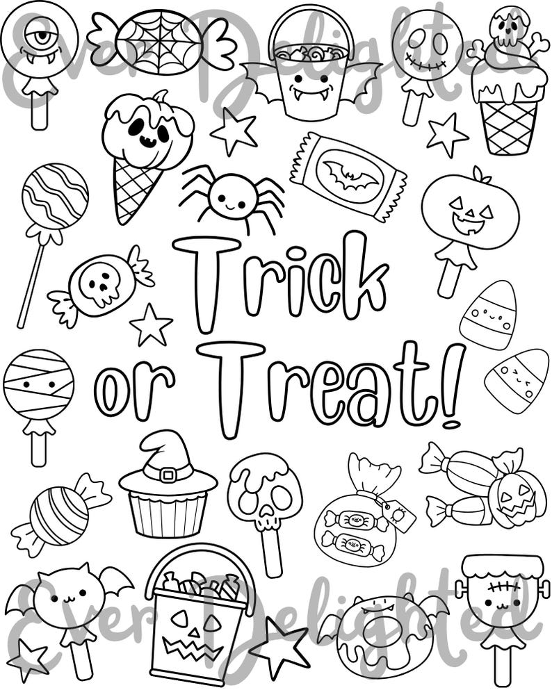 Coloring Page Halloween Themed, Printable Coloring Pages, Halloween ...