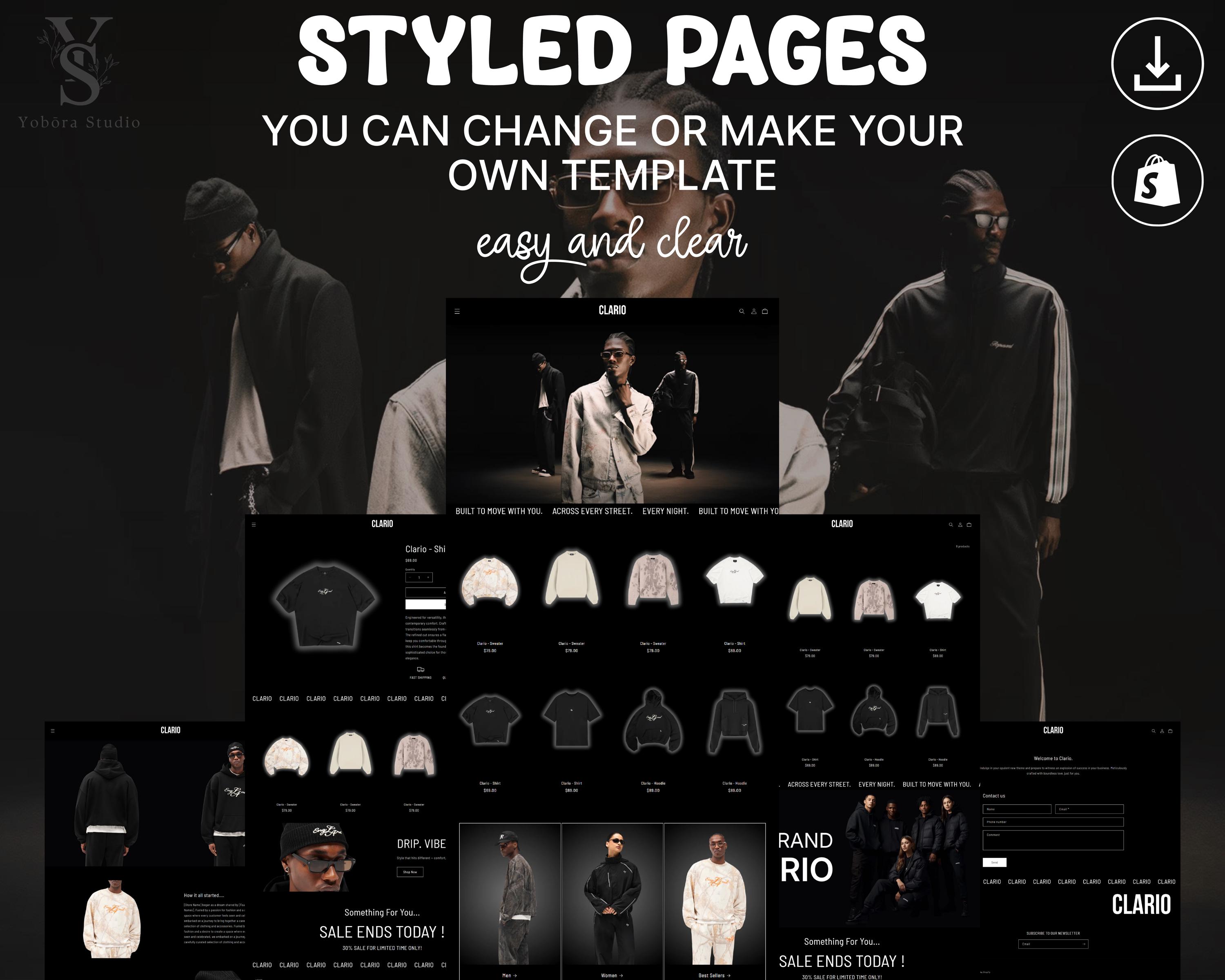 Clario Streetwear Shopify Theme | Modern Clothing Website Template ...