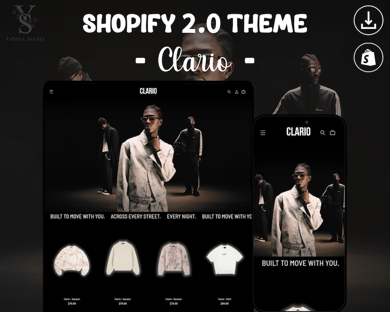 Clario Streetwear Shopify Theme | Modern Clothing Website Template ...