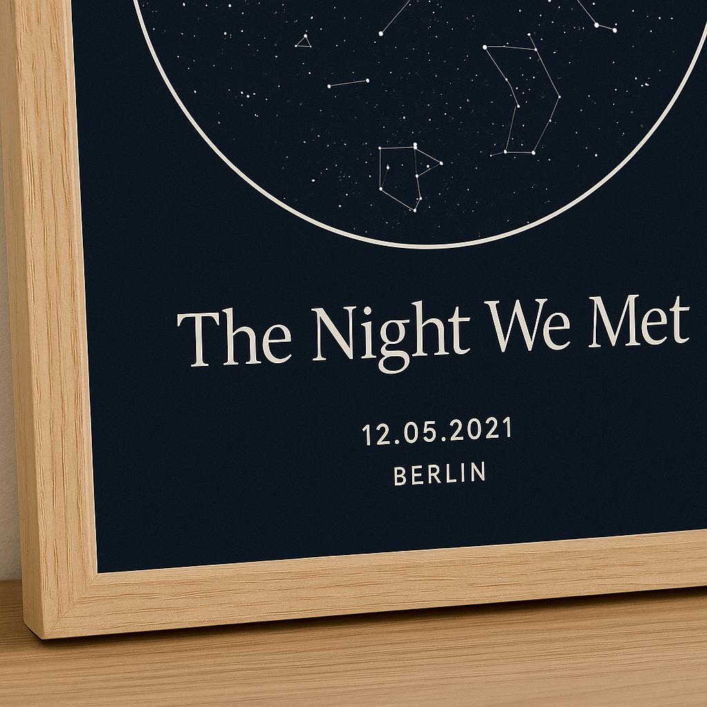 Personalized Night Sky Poster for Anniversary - the Night We Met ...