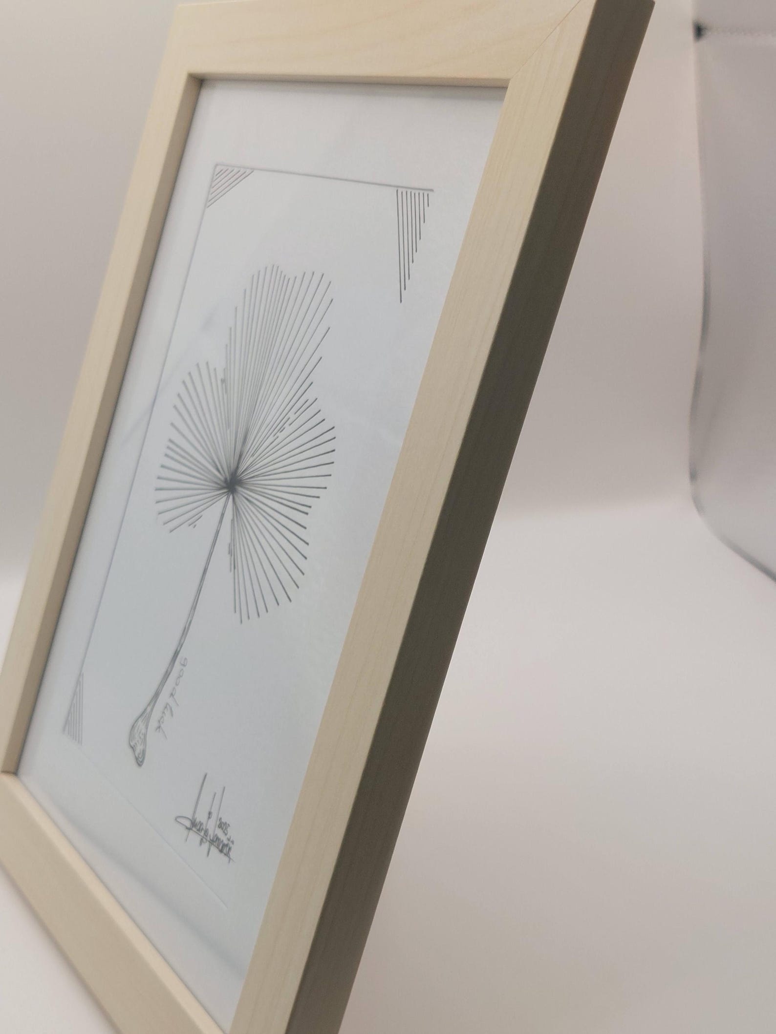 Good Luck Line Drawing Framed in MDF | Minimalist Ink Art Wall Decor ...