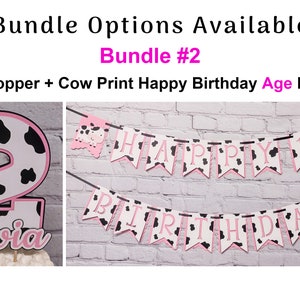 Pink and Cow Print Cake Topper Personalized Holy Cow 1st Birthday ...