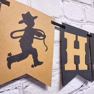Cowboy Birthday Banner First Rodeo Bunting Double Layered Western Party ...