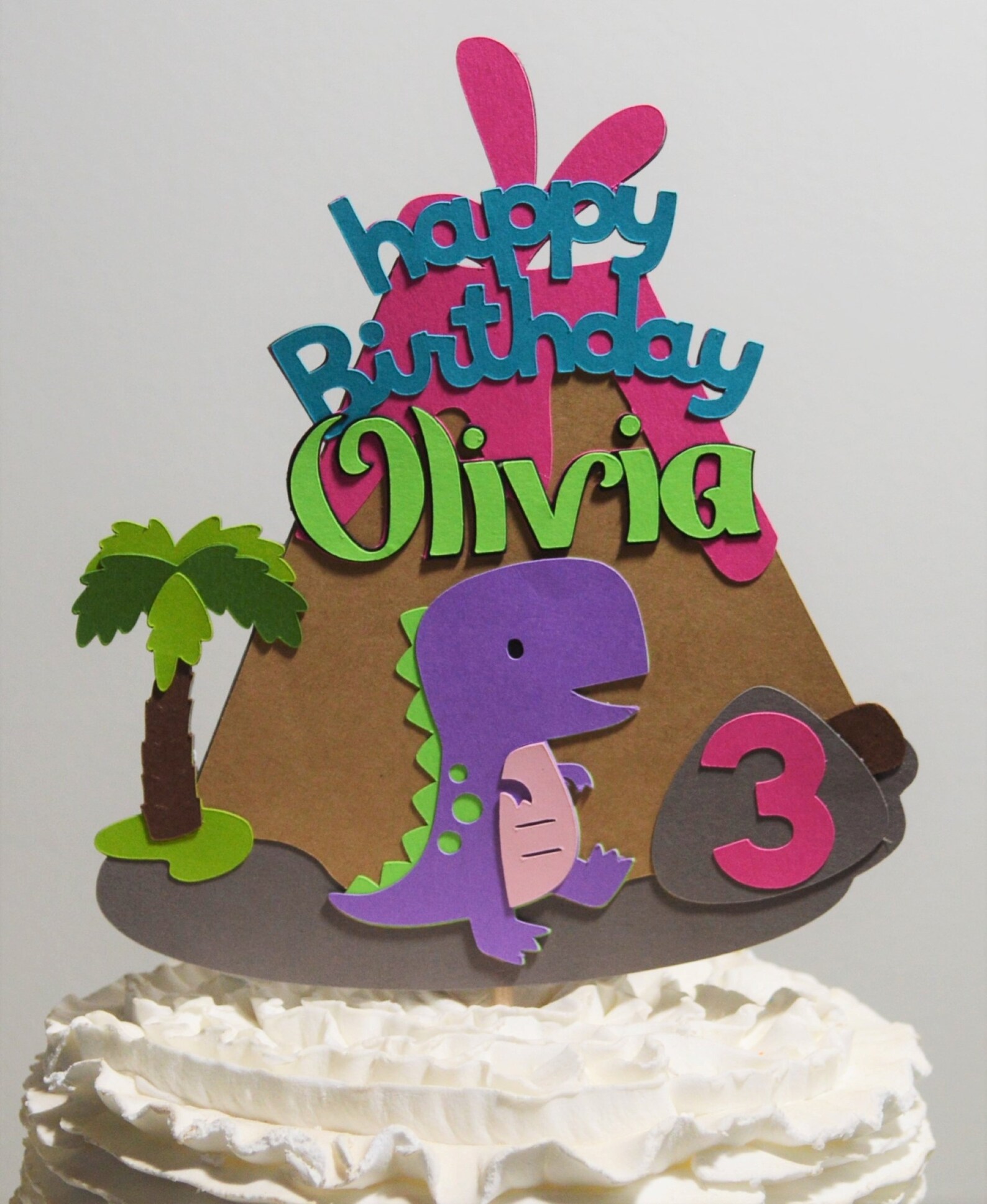 Dinosaur Cake Topper Personalized T Rex Birthday Cake - Etsy