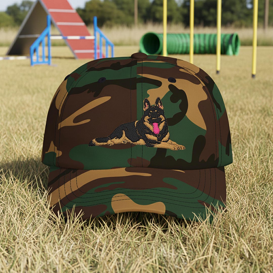 Giant Old Fashioned Working Line German Shepherd Embroidered Hat | Dog ...
