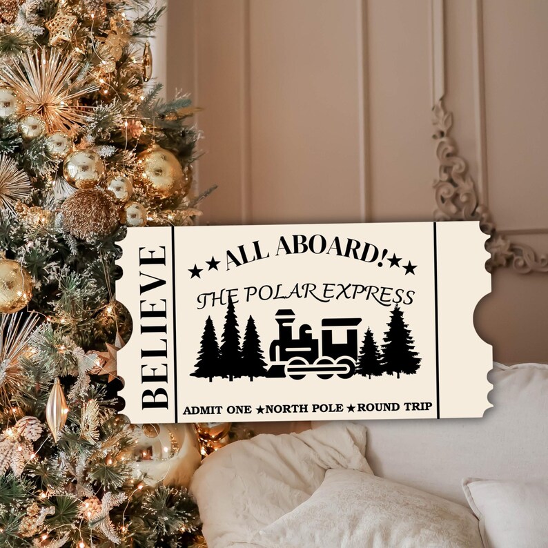 Golden Ticket Polar Express Train Ticket, Christmas Keepsake Gift ...
