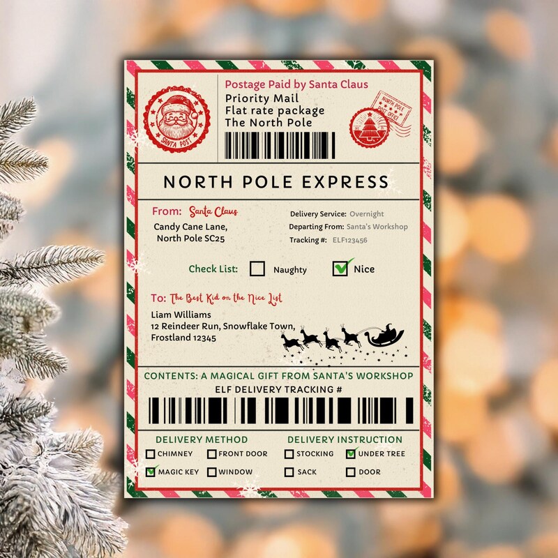 Polar Express Box Label - Etsy UK