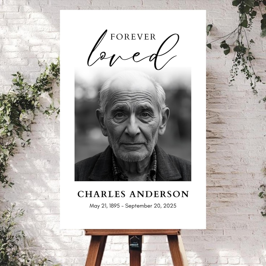 Funeral Welcome Sign Template | Celebration of Life Memorial Poster ...