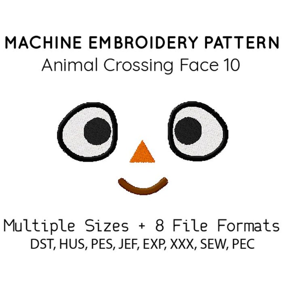 Animal Crossing Eyes EMBROIDERY MACHINE FILES Pattern Design Hus Jef ...