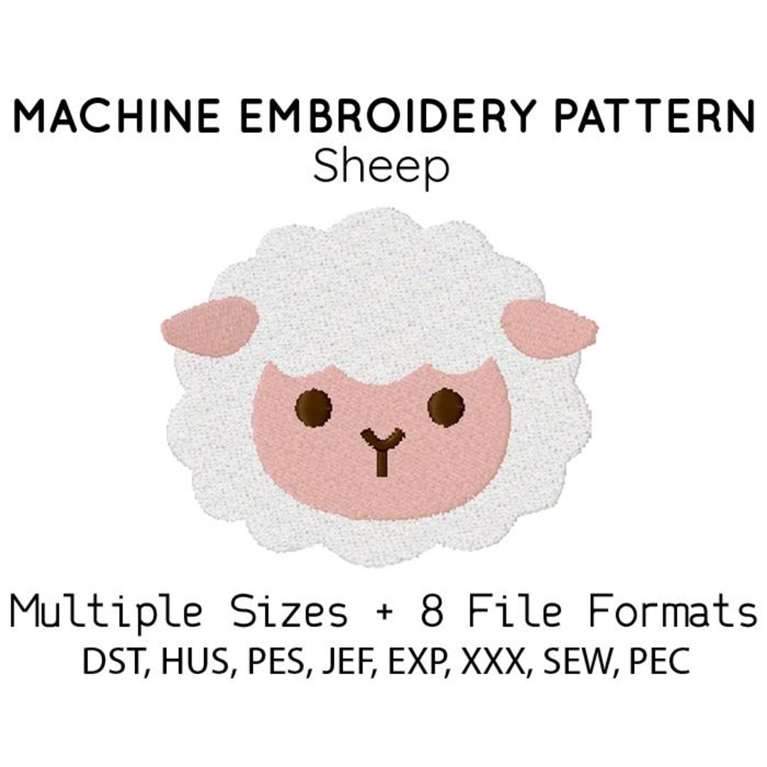 Sheep EMBROIDERY MACHINE FILES Pattern Design Hus Jef Pes Dst All ...