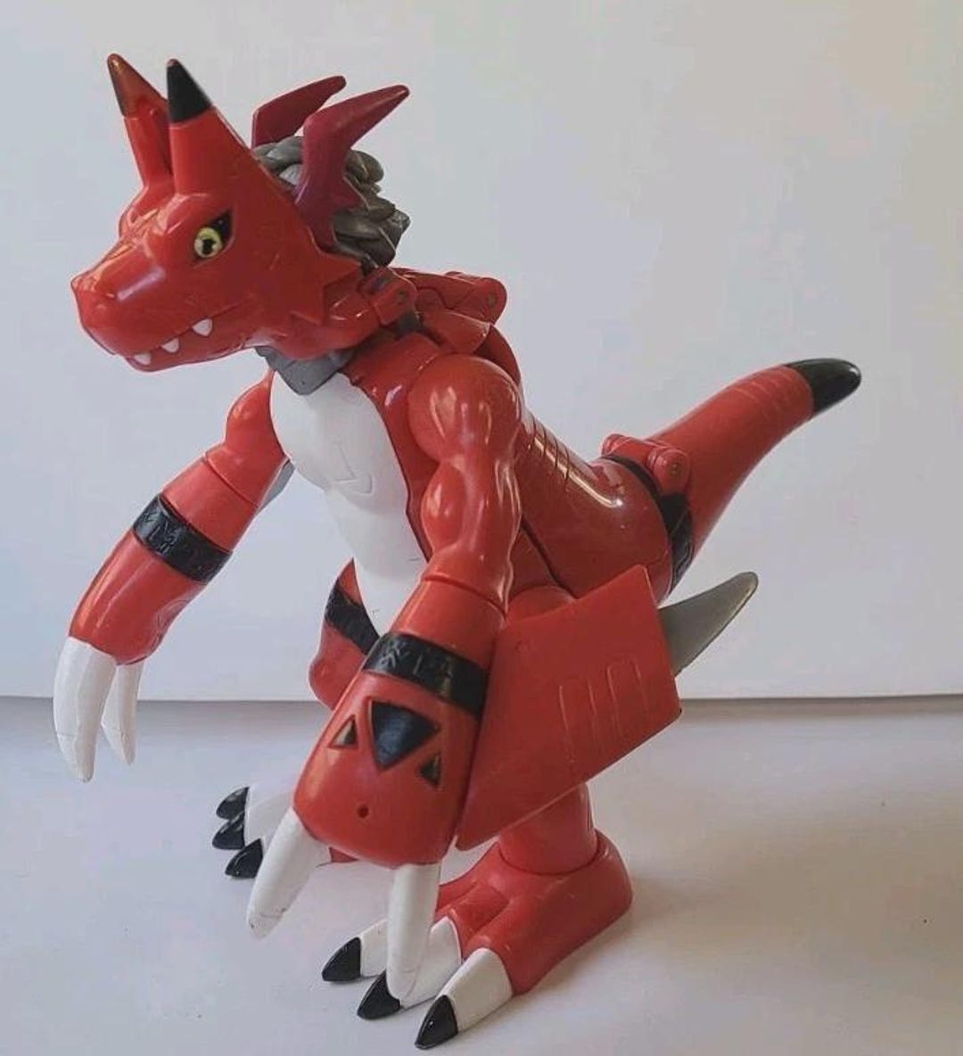 Vintage Digimon Toy Growlmon to Wargrowlmon Digivolving Figure | Bandai ...