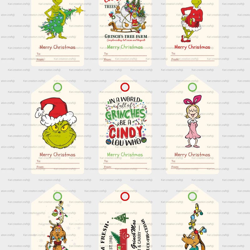 Grinch Gift Tag File - 60+ Gift Ideas for 2025