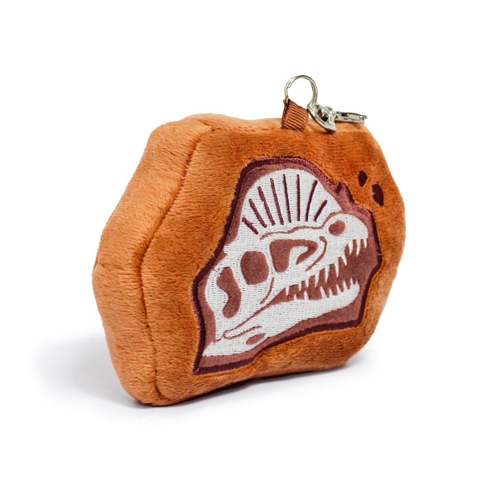 Dinosaur Fossil Bag Charm - Dilophosaurus | Plush Skeleton Keychain - Etsy