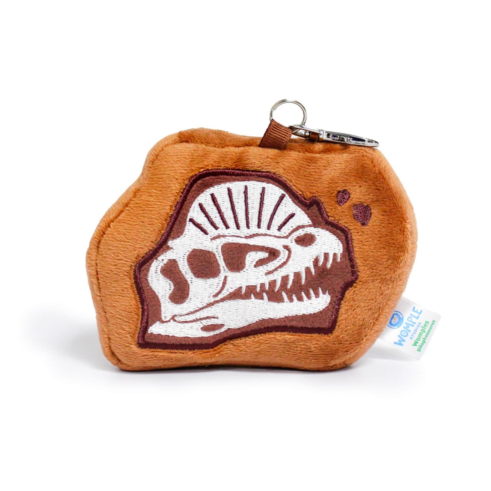 Dinosaur Fossil Bag Charm - Dilophosaurus | Plush Skeleton Keychain - Etsy