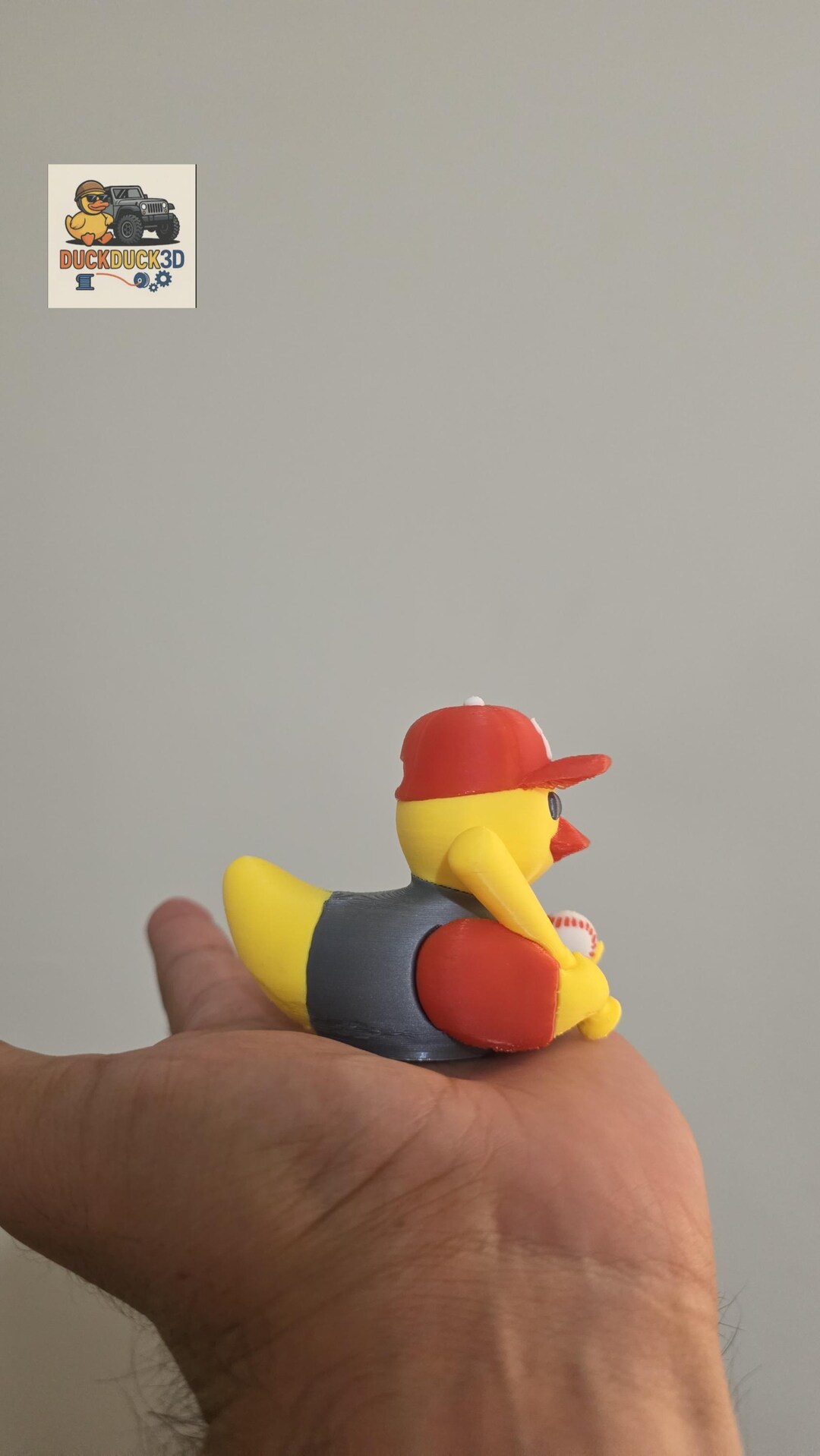 Red & Gray Baseball Duck – Philly Fan Style | 3D Printed Collectible - Etsy