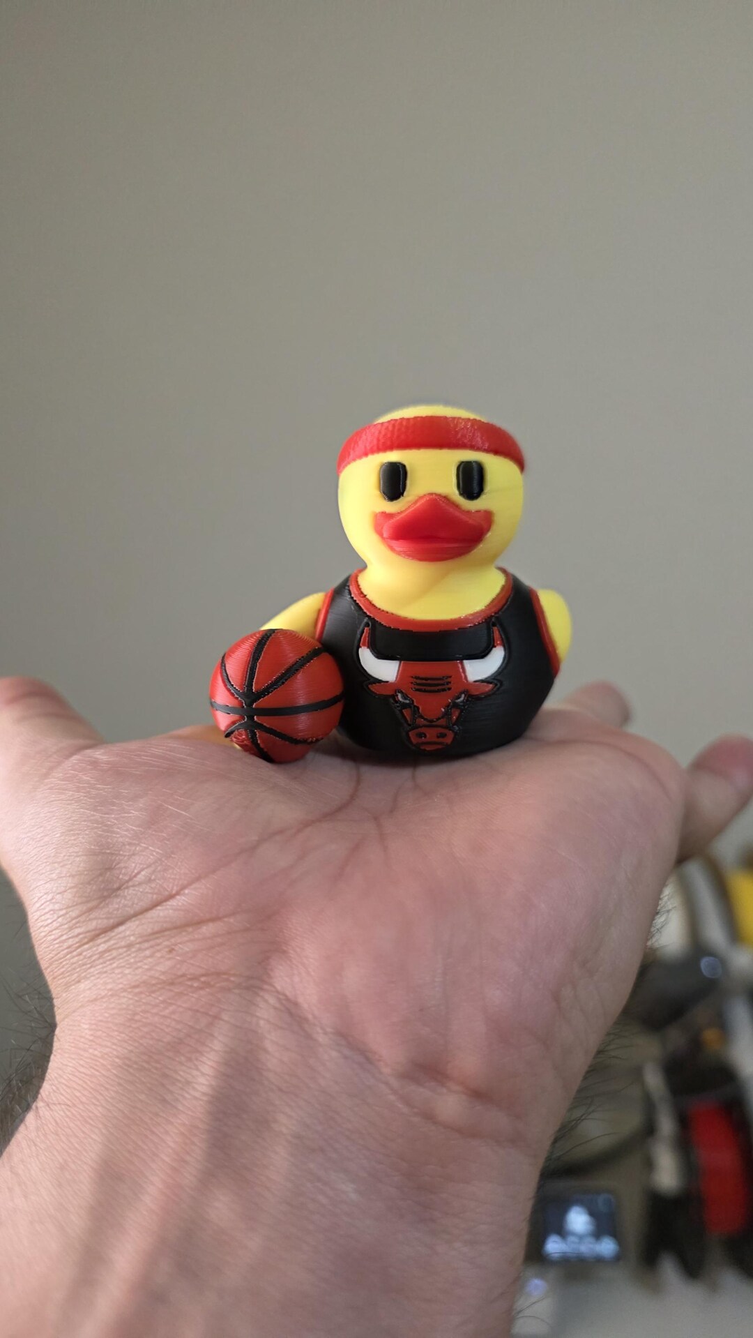 Chicago Basketball Duck – 3D Printed Duck in Red & Black for Fans and ...