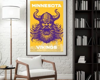 Go Vikings Nursery Print, Kids Digital Prints, Nursery Art Print ...