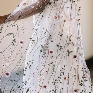LENNOX VEIL, Lavender Color, Floral Veil Embroidered, Floral Veil ...