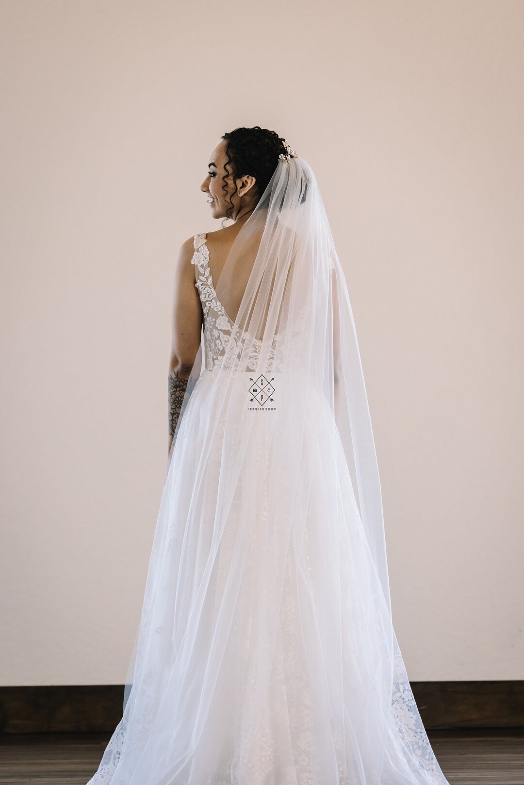 SOFT TULLE VEIL, Extra Wide Veil, Purple Veil, Veil Wedding, Veil ...