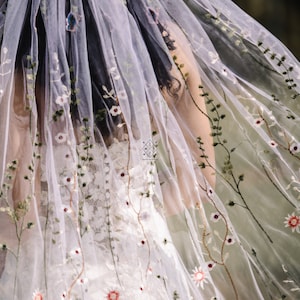 LENNOX VEIL, Lavender Color, Floral Veil Embroidered, Floral Veil ...