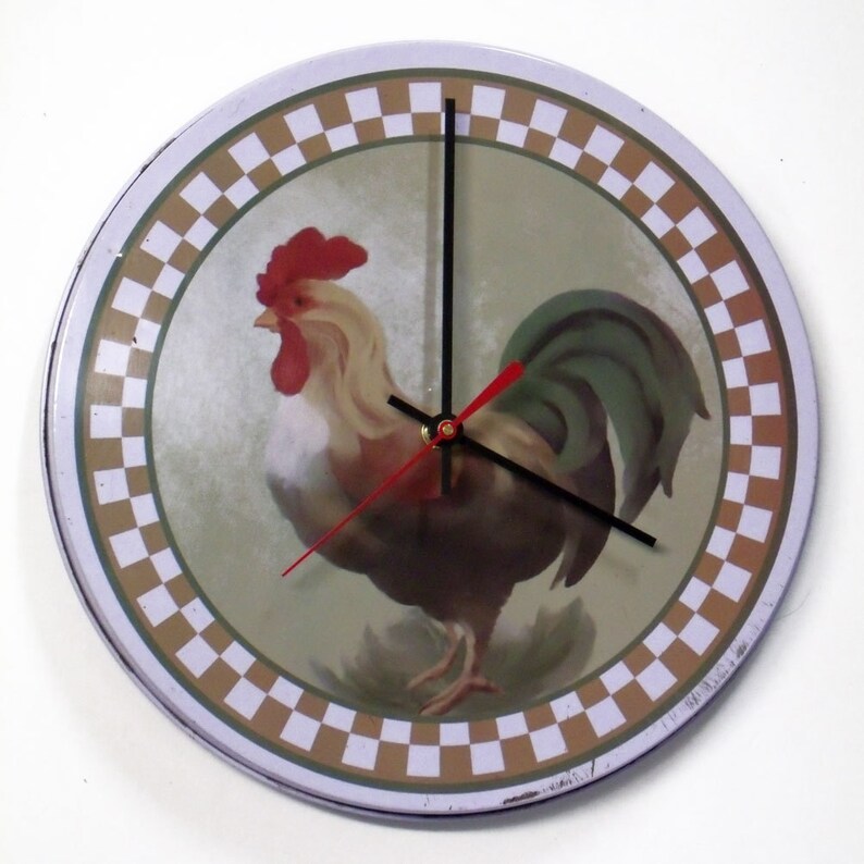 Chicken Kitchen Wall Clock Rooster Wall Decor Rustic Fall | Etsy