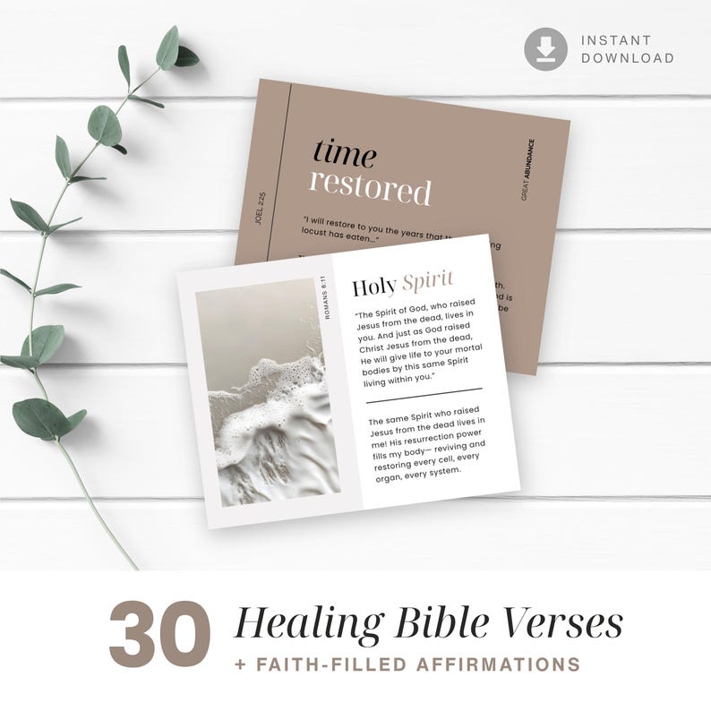 30 Healing Affirmation Cards Bible Verse Cards Healing Scriptures ...