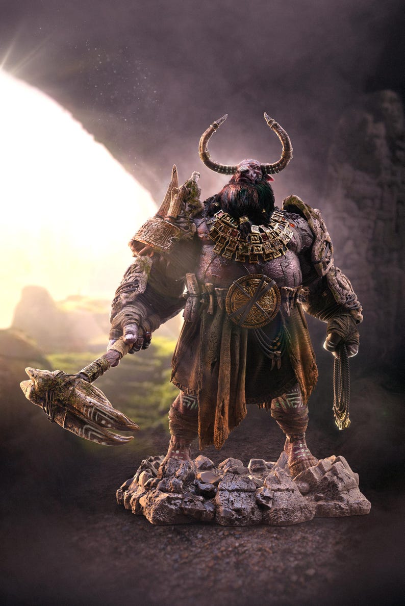 Nkosi, the Fallen Sage/the Colossus of Tolan - 32mm Mini - BFG - Etsy