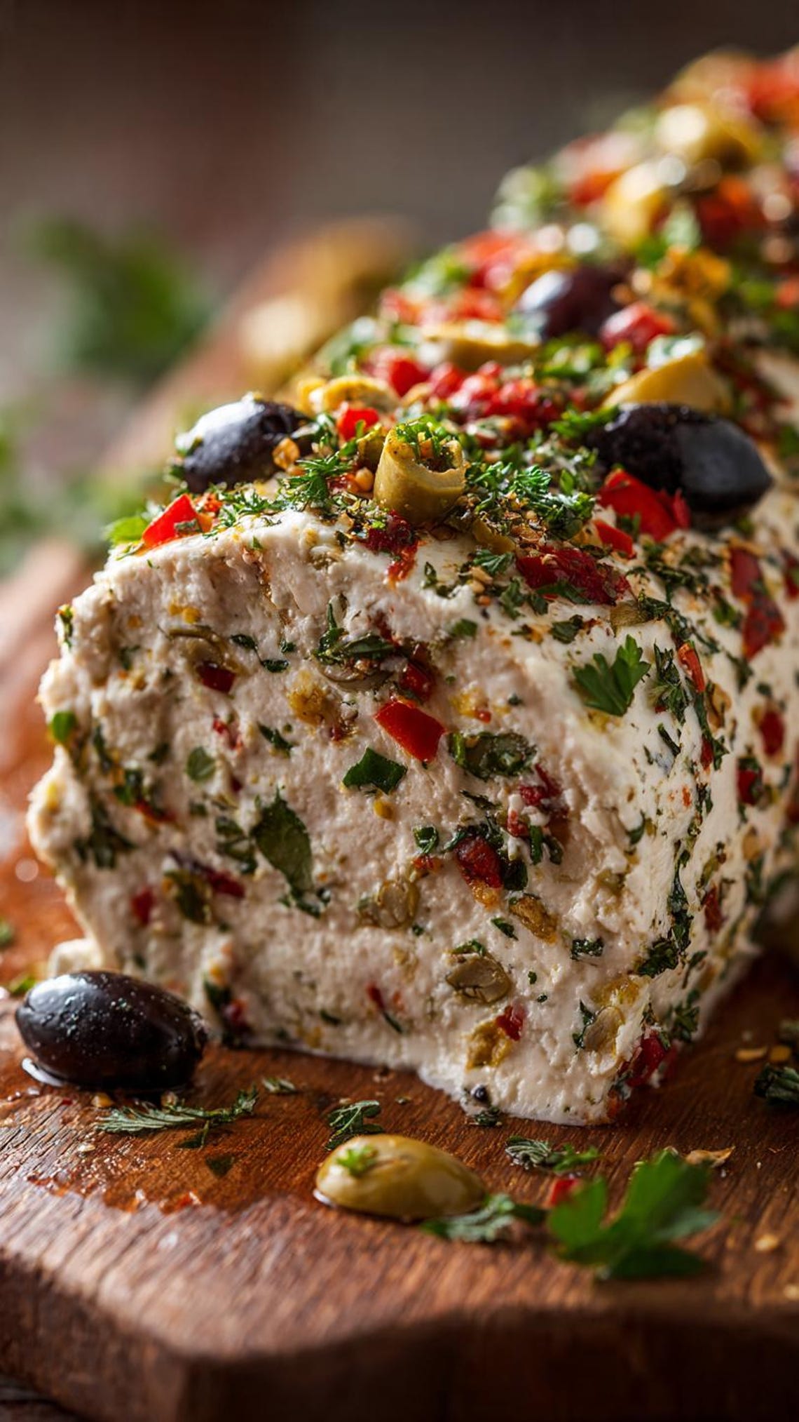 Antipasto Cream Cheese Log Recipe PDF – Easy Festive Holiday Appetizer ...