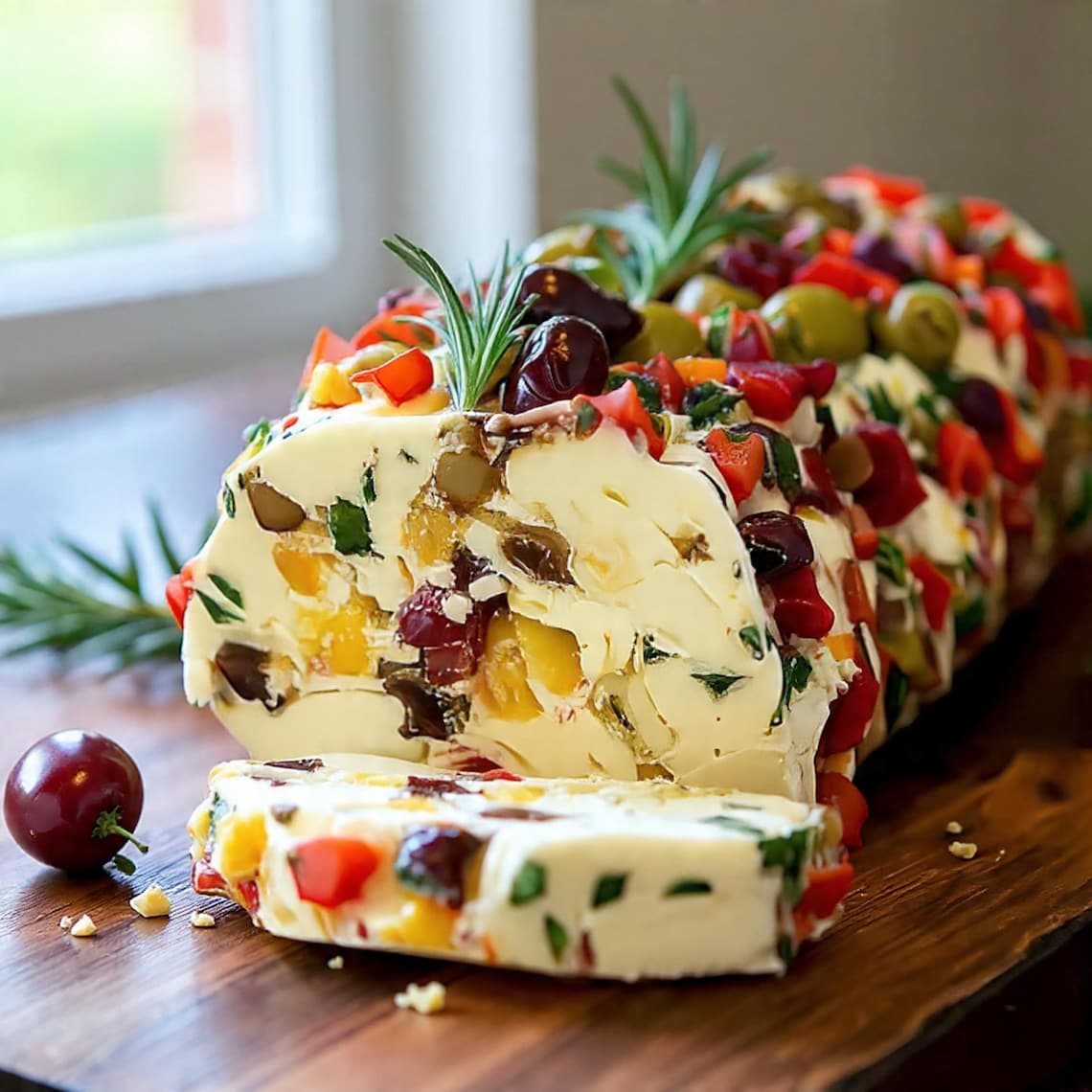 Antipasto Cream Cheese Log Recipe PDF – Easy Festive Holiday Appetizer ...