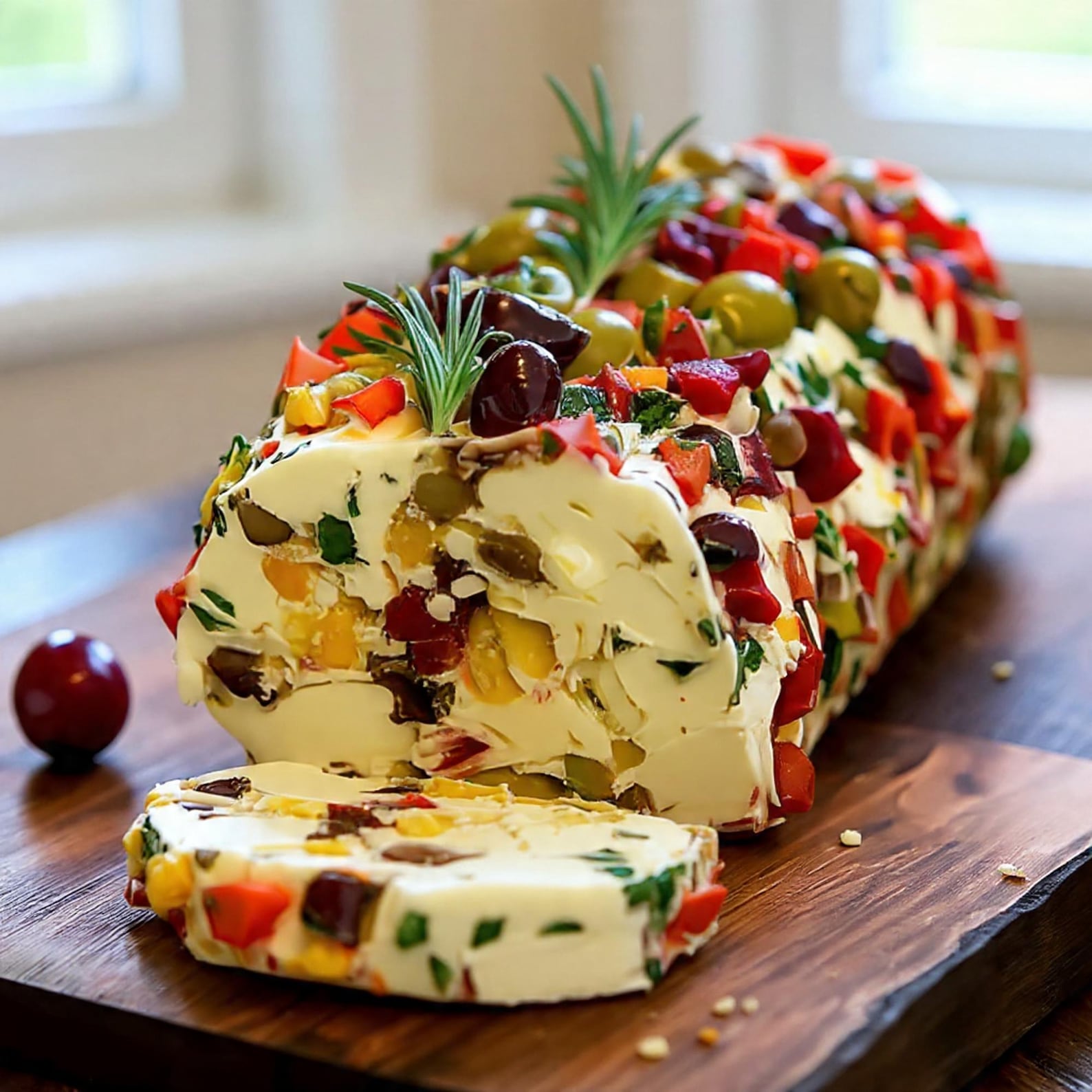 Antipasto Cream Cheese Log Recipe PDF – Easy Festive Holiday Appetizer ...
