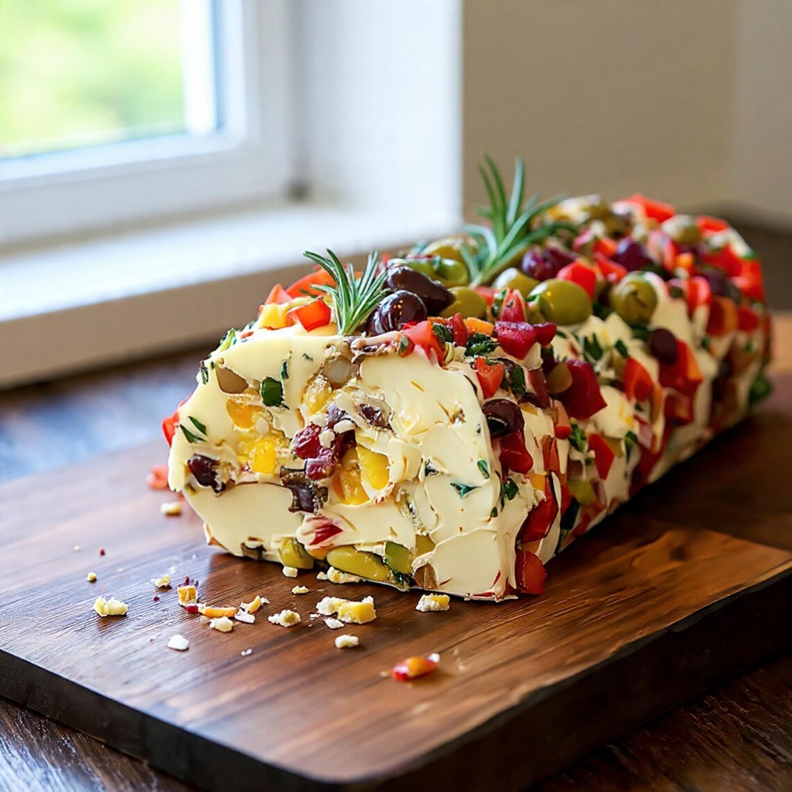 Antipasto Cream Cheese Log Recipe PDF – Easy Festive Holiday Appetizer ...