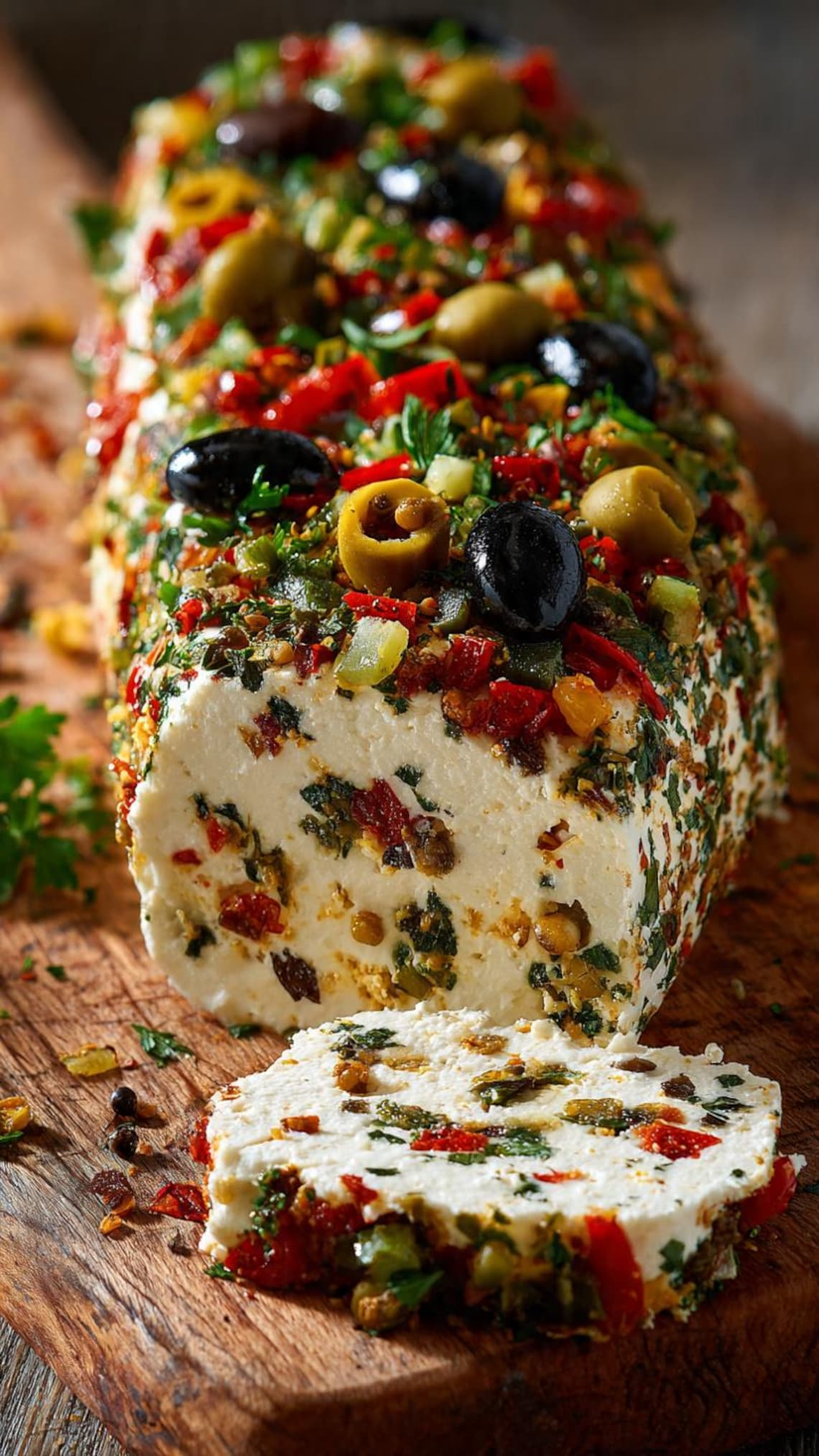 Antipasto Cream Cheese Log Recipe PDF – Easy Festive Holiday Appetizer ...