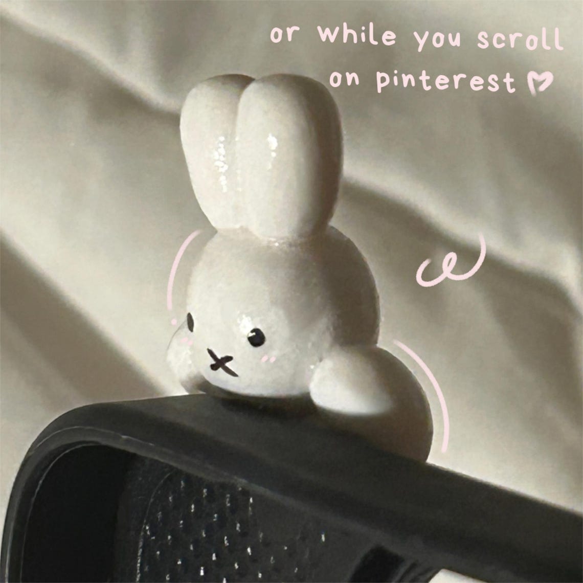 Miffy Phone Hipper | Handmade Polymer Clay Keychain | Cute Accessories ...