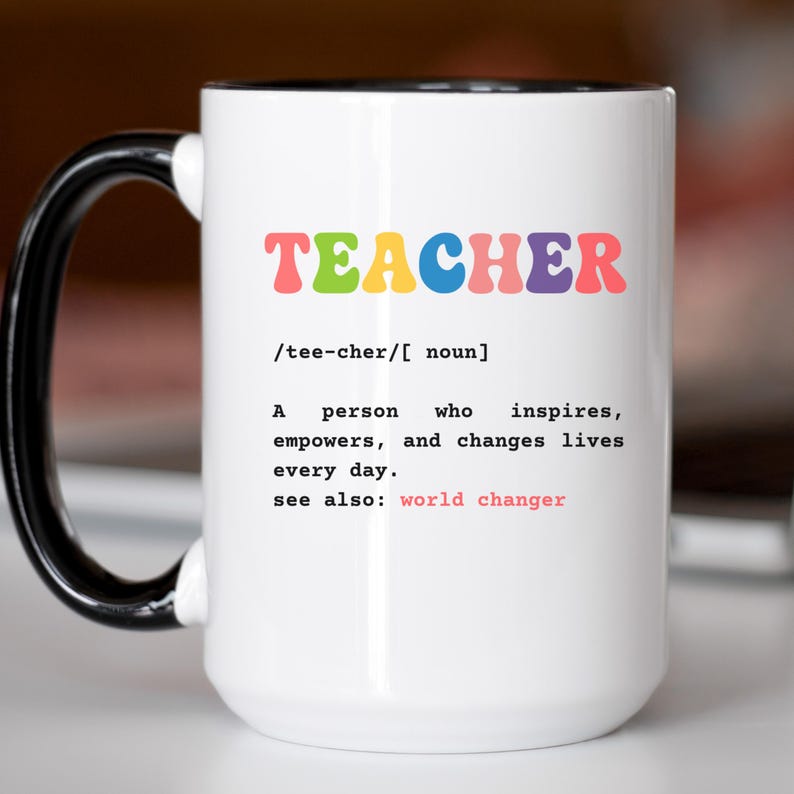Personalized Teacher Definition Mug With Name, Custom Teacher Gift ...