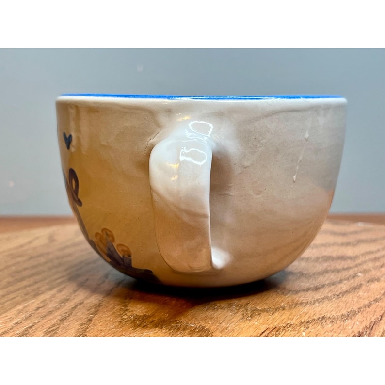 MA Hadley Pottery Stoneware Dairy Farm Cow Pattern Gravy Boat/cream ...