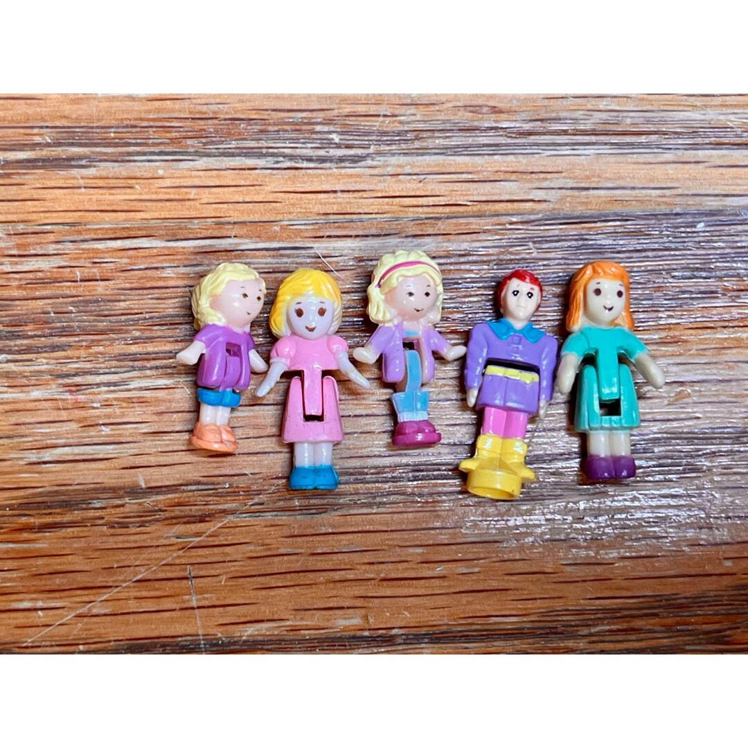 Lot of 11 Vintage Polly Pocket Dolls Mixed Outfits & Styles Collectible ...