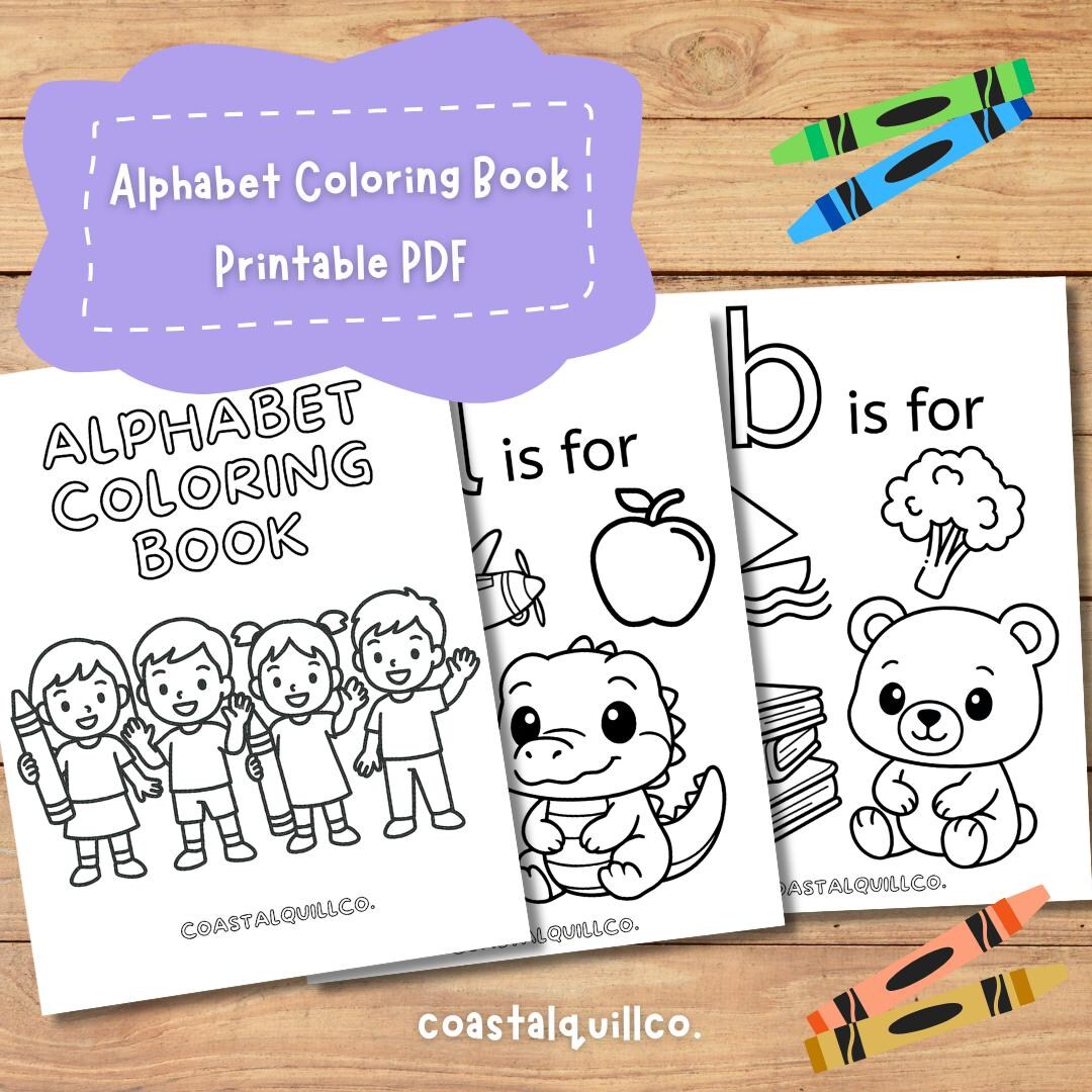 Alphabet Coloring Book for Kids | A-Z Printable Coloring Pages ...