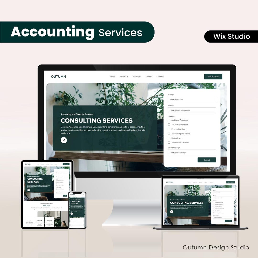 Accounting & Consulting Services Wix Studio Website Template: CA, CPA ...