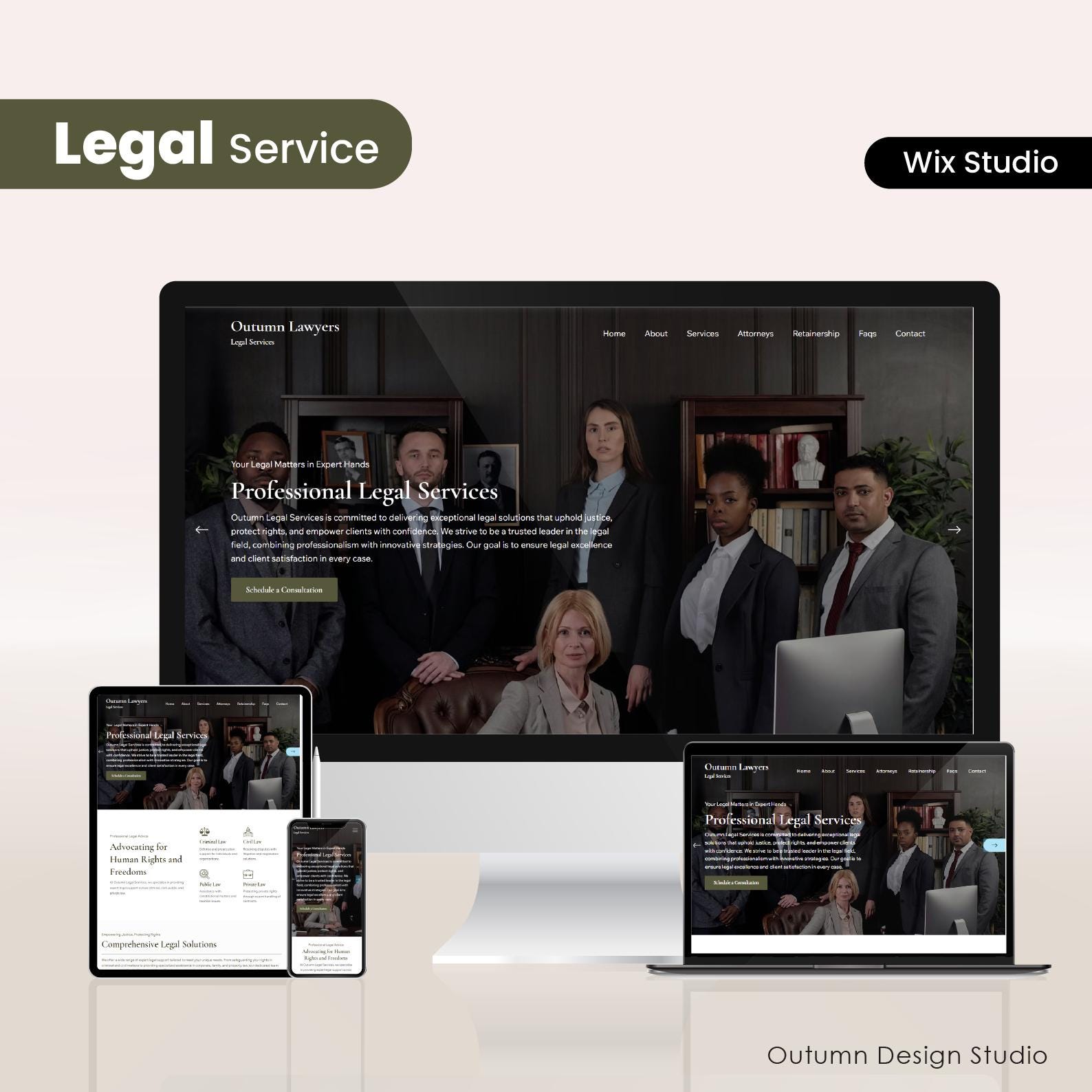 Law Firm Wix Studio Website Template: Modern Legal Services Design ...