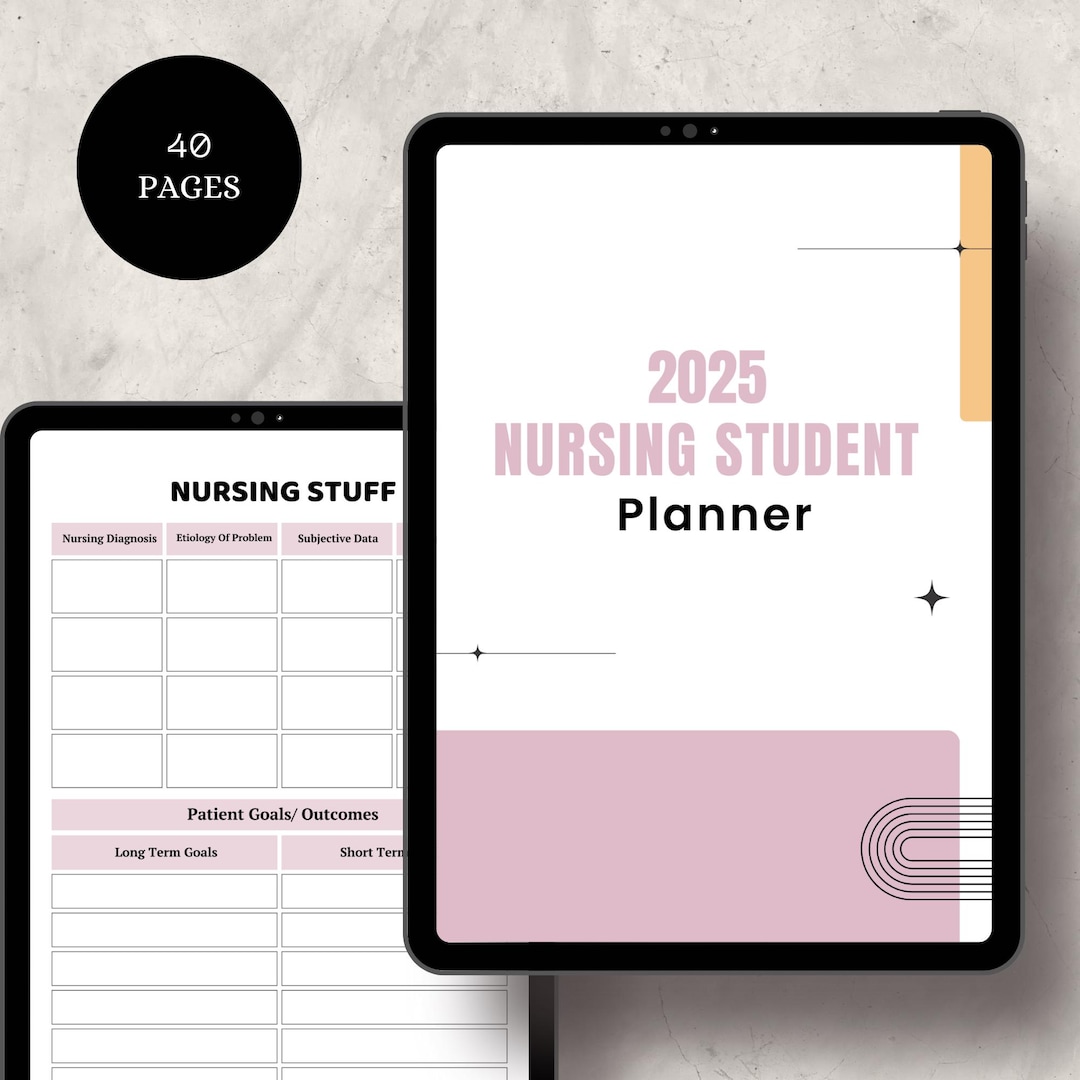 Nursing Student Planner Digital Download, Study Organizer, Clinical ...