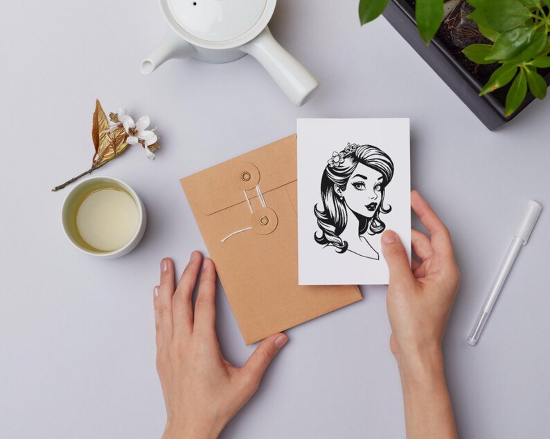 Princess Outline SVG, Princess Clipart, Princess Cut File, Instant ...