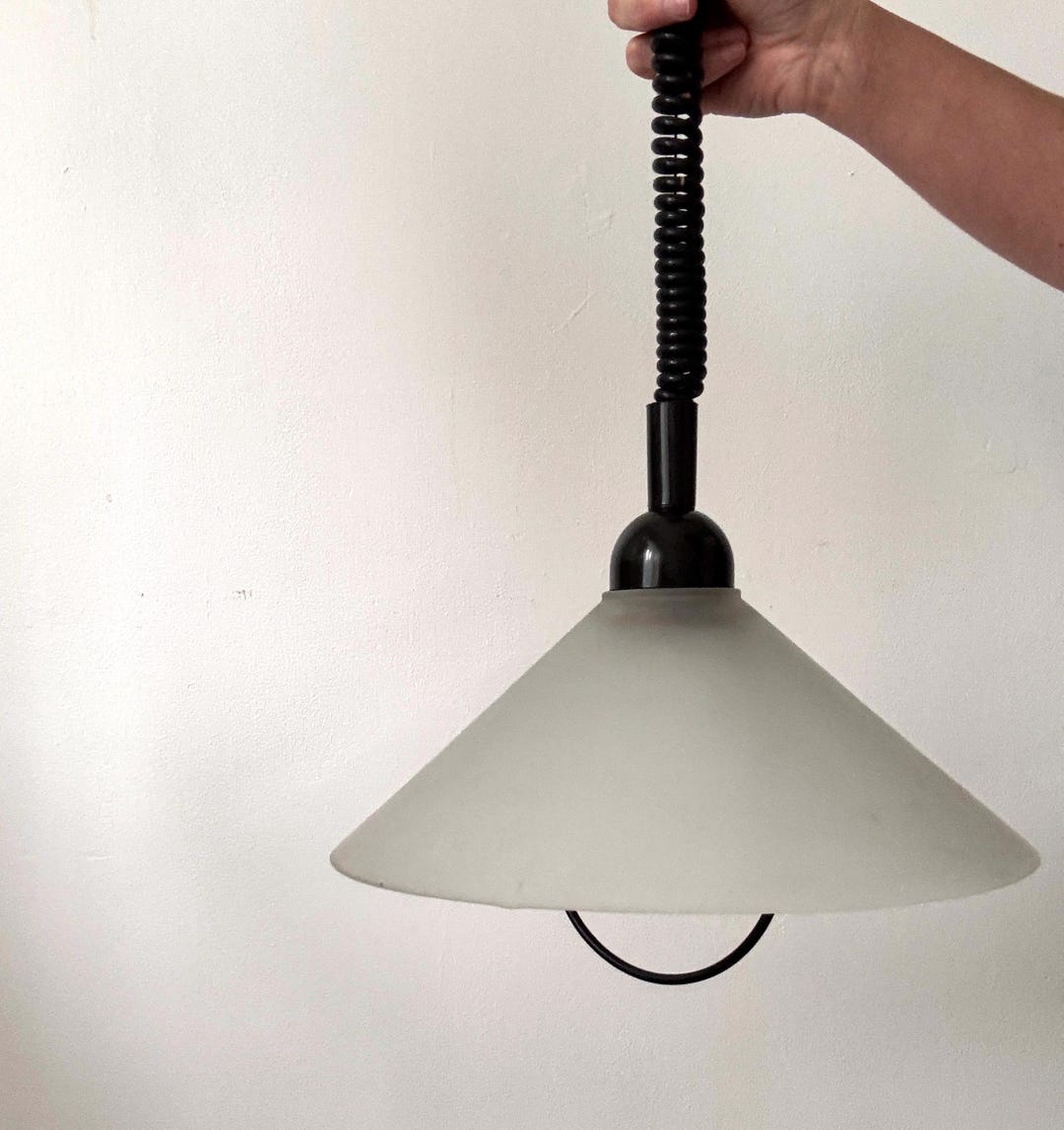 Frosted Glass Ceiling Pendant Lamp 80s/90s - Etsy