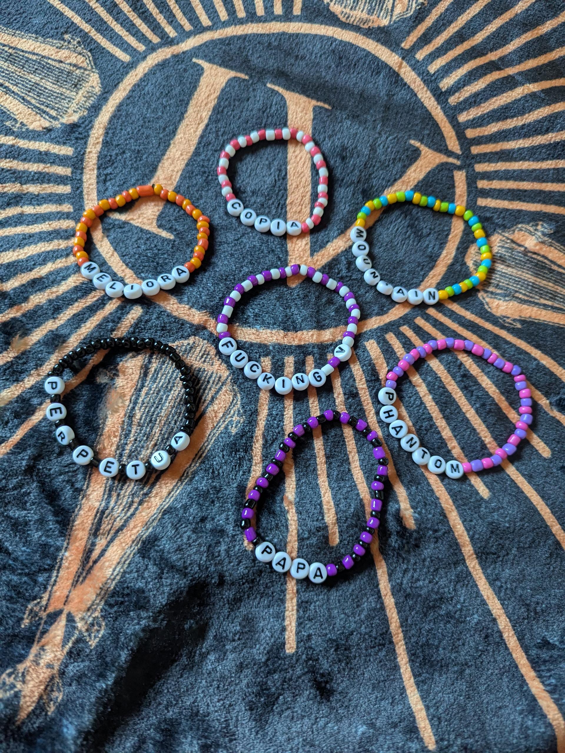 Custom Ghost Band Inspired Beaded Bracelets - Etsy