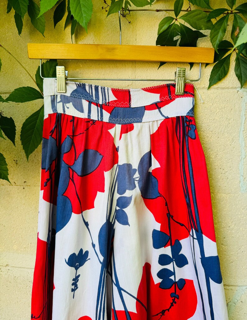 1960s Mod Cotton Wide Leg Pants - Etsy