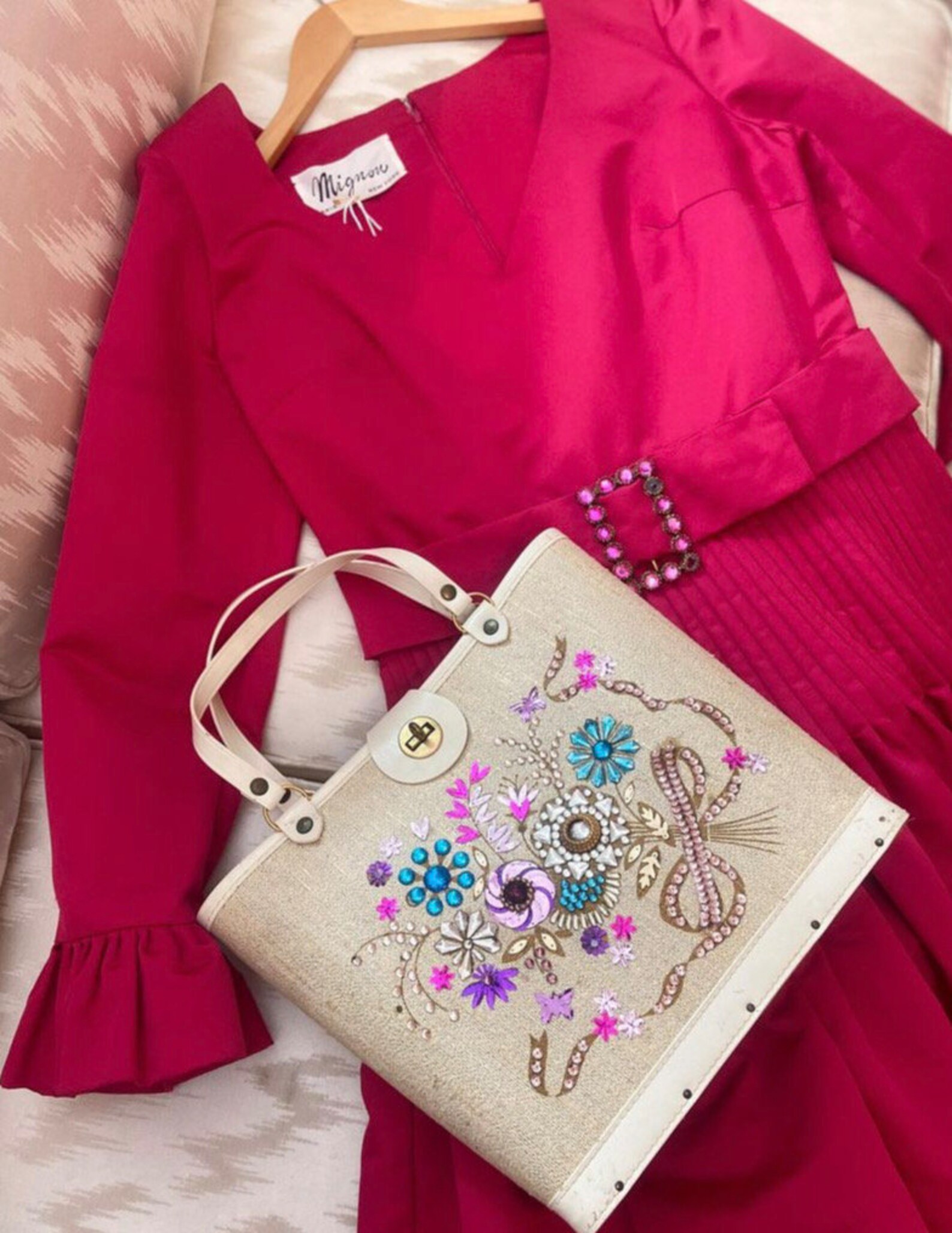 1960s Enid Collins Style Bag With Jewel Toned Embellishments - Etsy