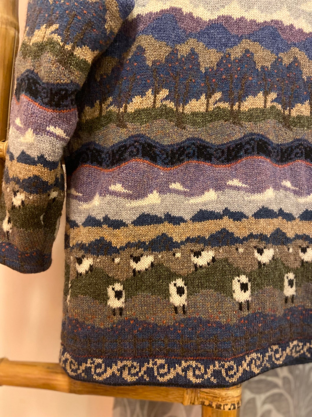 1980s Alpaca Wool Pastoral Cottage-core Sheep Cardigan Sweater - Etsy UK