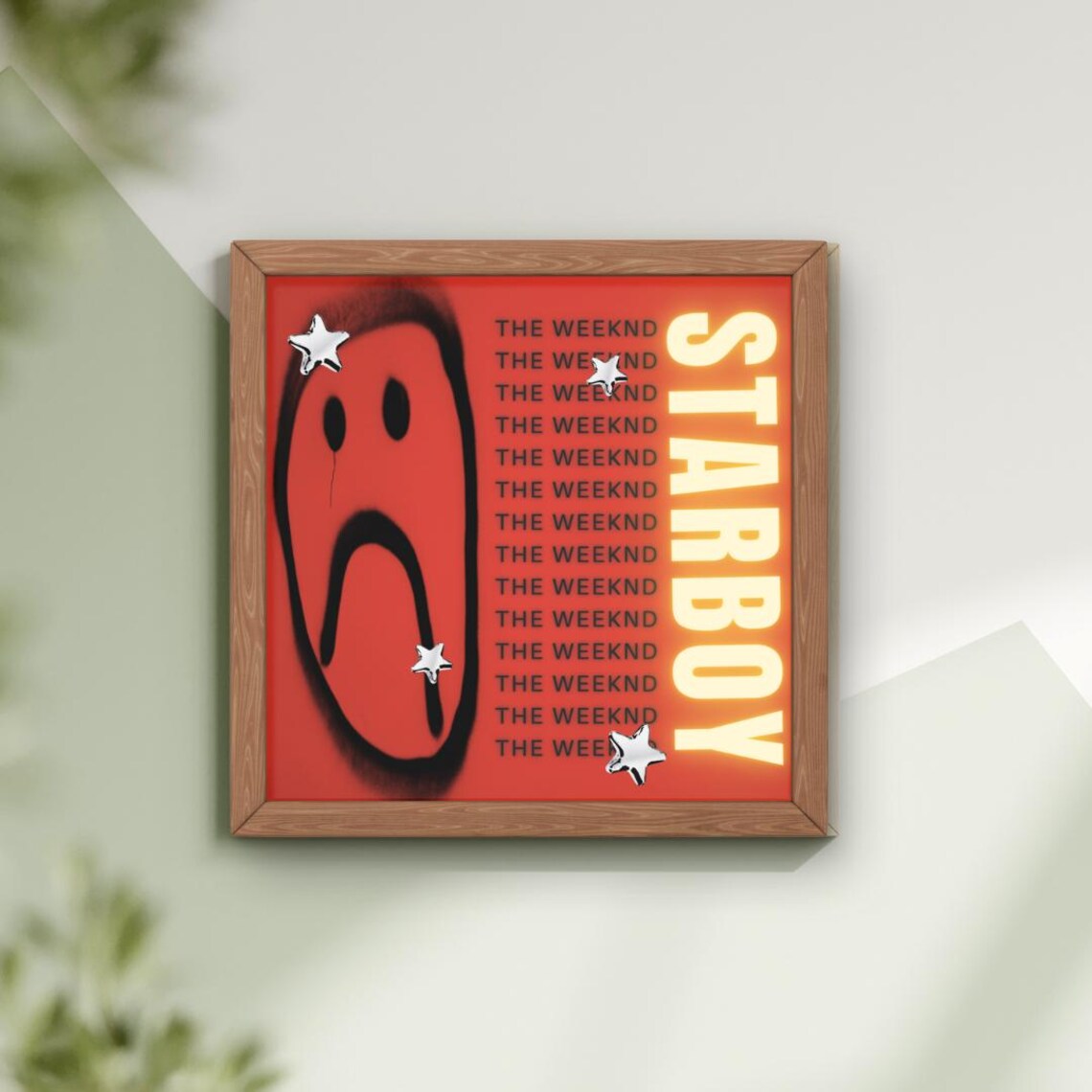 The Weeknd Digital Poster – Starboy Fan Art, R&B Music Print, Aesthetic ...