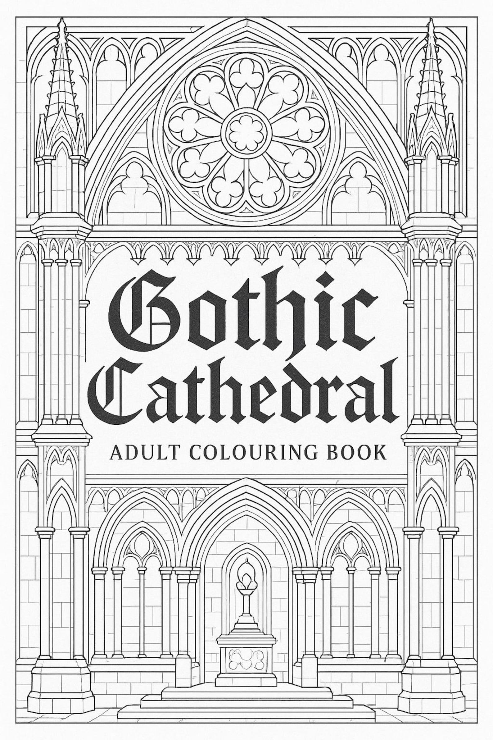 Gothic Cathedral Coloring Pages: Intricate Scenes (PDF Download) - Etsy